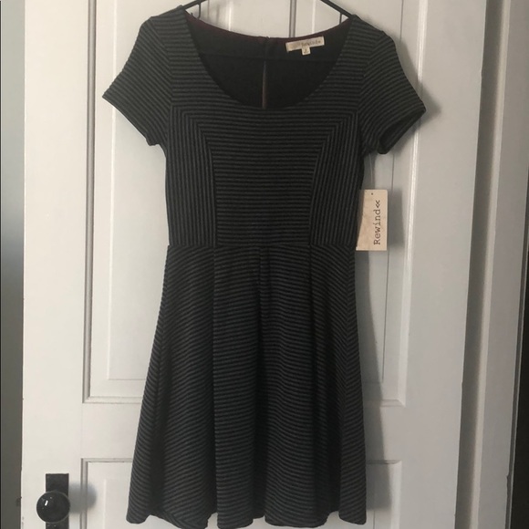 Rewind | Dresses | Rewind Black Gray Dress | Poshmark